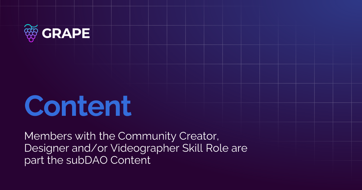 Content | Grape Network